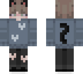 Cute Blue cat Boy | Minecraft Skin