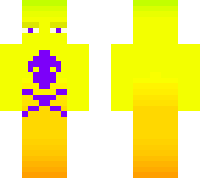 Neon gradient with purple skull | Minecraft Skin