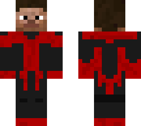 Red and black steve suit | Minecraft Skin