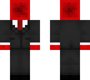 Redstone block in a suit | Minecraft Skin