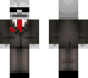 skeleton in a suit | Minecraft Skins