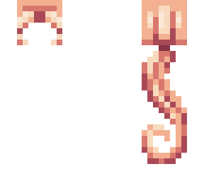 Spiral Vortex Ponytail HB Peach | Minecraft Skin