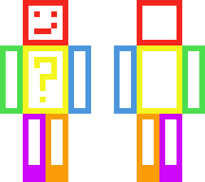 Colourful outlines man | Minecraft Skin