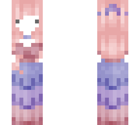 mermaid base w clothes and hair | Minecraft Skin