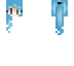 Blue Ponytail Hair | Minecraft Skin