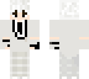 Cabello blanco con traje blanco | Minecraft Skin