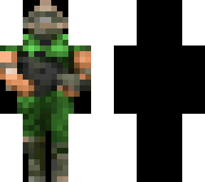 2d Doomguy (just the front) | Minecraft Skin