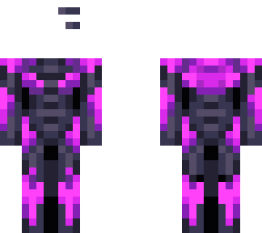 Black and Magenta Mecha Suit - Base | Minecraft Skin
