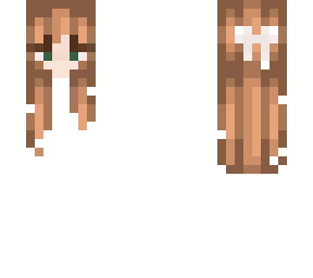 brunette hair with bow | Minecraft Skin