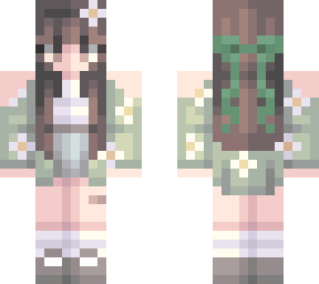 Cute green girl | Minecraft Skin