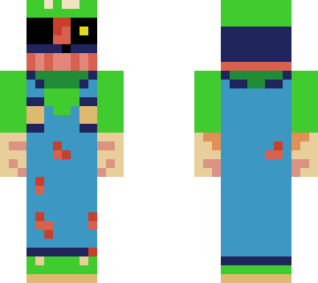 Hater v2 Luigi - Mario FNF Port v2 Canned Build | Minecraft Skin