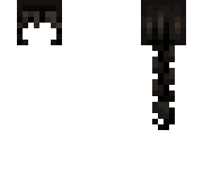 Medium Single Braid HB Black | Minecraft Skin