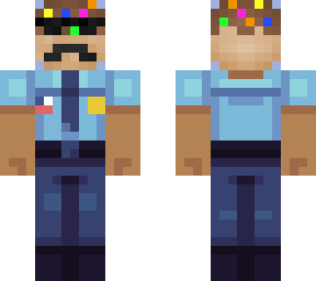 Chief Sprinkle (with glasses and moustache) | Minecraft Skin