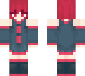Kasane Teto nomal arms | Minecraft Skin