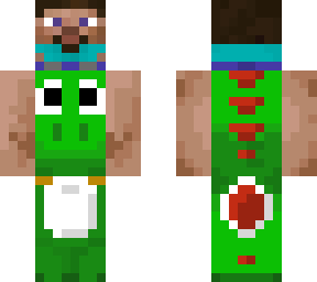 Mini Jacked Steve Riding Yosh | Minecraft Skin