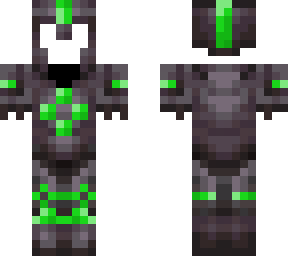 Netherite emerald trim template | Minecraft Skin