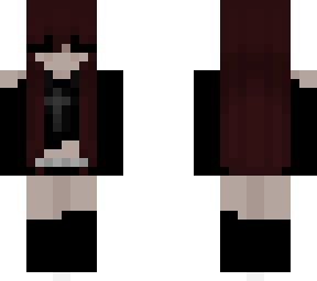 red wine goth girl | Minecraft Skin
