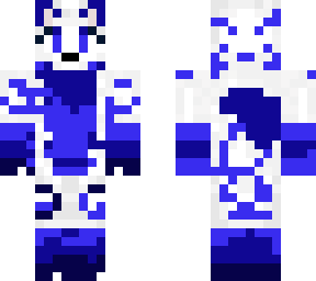 Kitsune kemono blue fire | Minecraft Skin