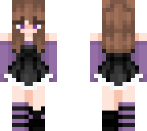 Girl w/ purple dress | Minecraft Skin