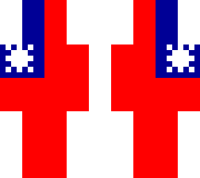 Taiwan flag double side version | Minecraft Skin