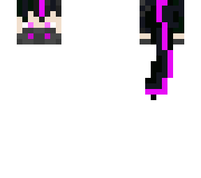 Sci fi {purple} with respirator and ponytail template | Minecraft Skin