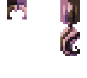 Swirl Ponytail HB Mauve and Brown | Minecraft Skin