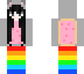 egirl matching nyan cat | Minecraft Skin