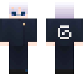 Gojo skin back body latter G | Minecraft Skin