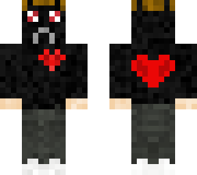 Hardcore skin with red gas mask | Minecraft Skin