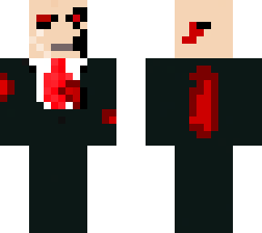 hurted cyborg agent47 from hitman 3 | Minecraft Skin
