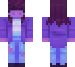 susie (light world) (hair over face) - deltarune (64x) | Minecraft Skin