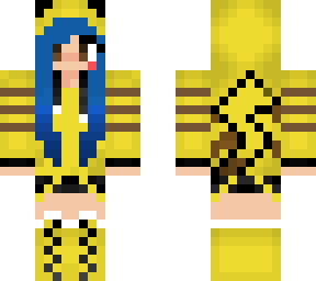 Blue hair pika girl | Minecraft Skin