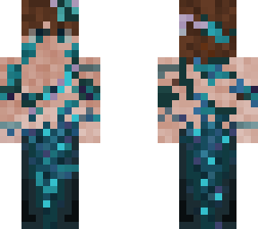 Ocean Merman Blue Dark Hair | Minecraft Skin