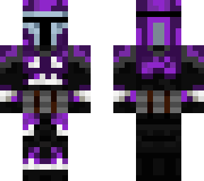 starwars purple mando | Minecraft Skin