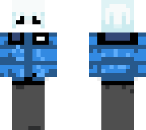 white and blue eboy | Minecraft Skin