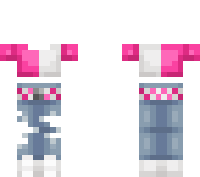 Checkered Belt OB 1.3 Pink and White | Minecraft Skin