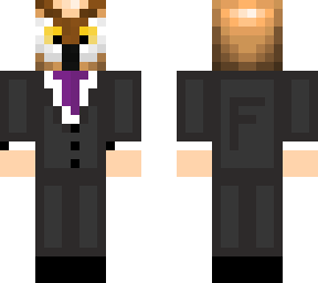 Fargan con traje corbata morada | Minecraft Skin
