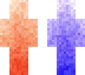 Red N Blue messy Gradients | Minecraft Skin