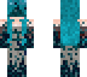 Warden/Skulk infested girl | Minecraft Skin