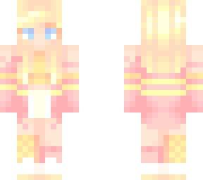 Pink lemonade girl blue eyes | Minecraft Skin