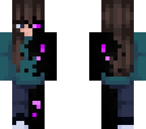 Purple corrupt girl | Minecraft Skin