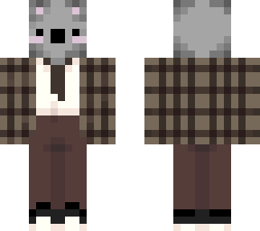 Koala in a plaid jacket | Minecraft Skin
