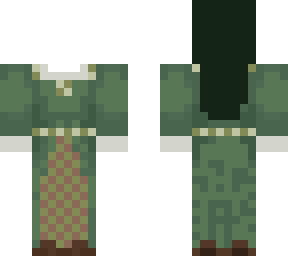 Green Tudor Dress | Minecraft Skin