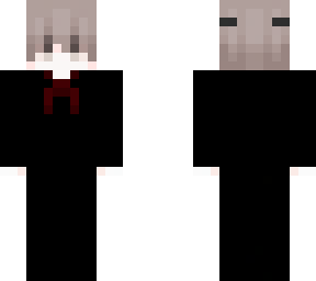 Dark red ribbon uniform boy | Minecraft Skin
