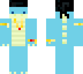 Blue dinosaur w jewelry and durag (EDIT) | Minecraft Skin