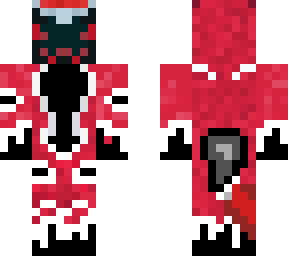 Custom red/white Protogen... | Minecraft Skin
