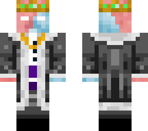 Diamond Herobrine Gold Chain Grey Cloth | Minecraft Skin