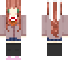 chibi monika doki doki literature club | Minecraft Skin