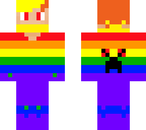 Polychrome Rageelixir with pride month clothes (day 26 skin) | Minecraft Skin