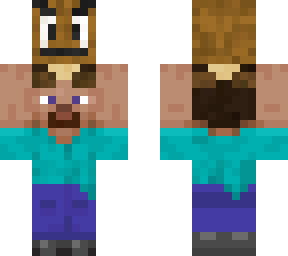 Short Steve holding a Goomba | Minecraft Skin